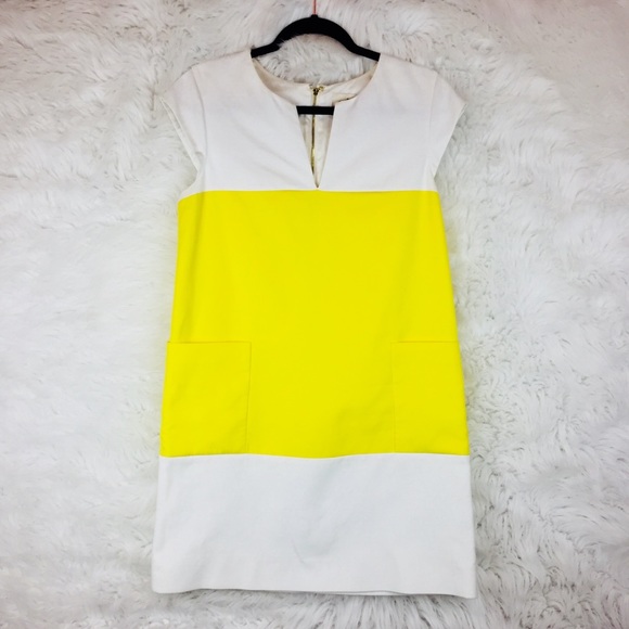 kate spade | Dresses | Kate Spade Yellow Hana Colorblock Shift Dress ...